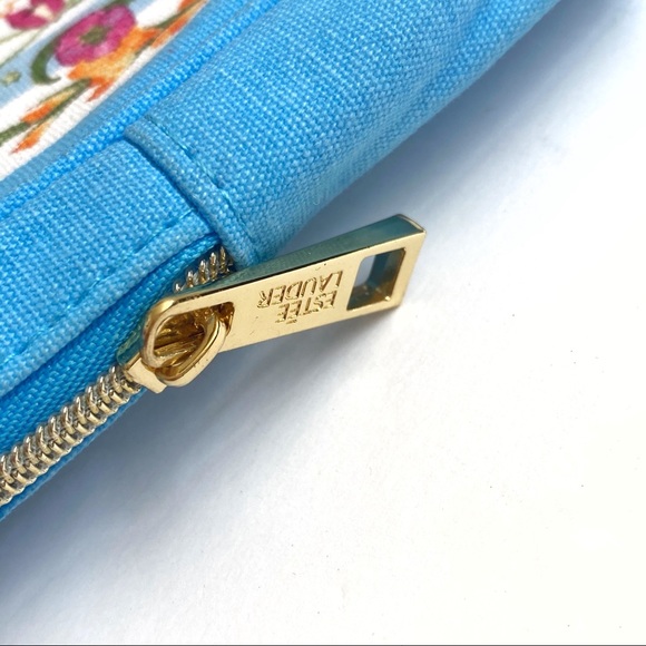 Estee Lauder | Bags | New Estee Lauder Blue Floral Cosmetic Toiletry ...